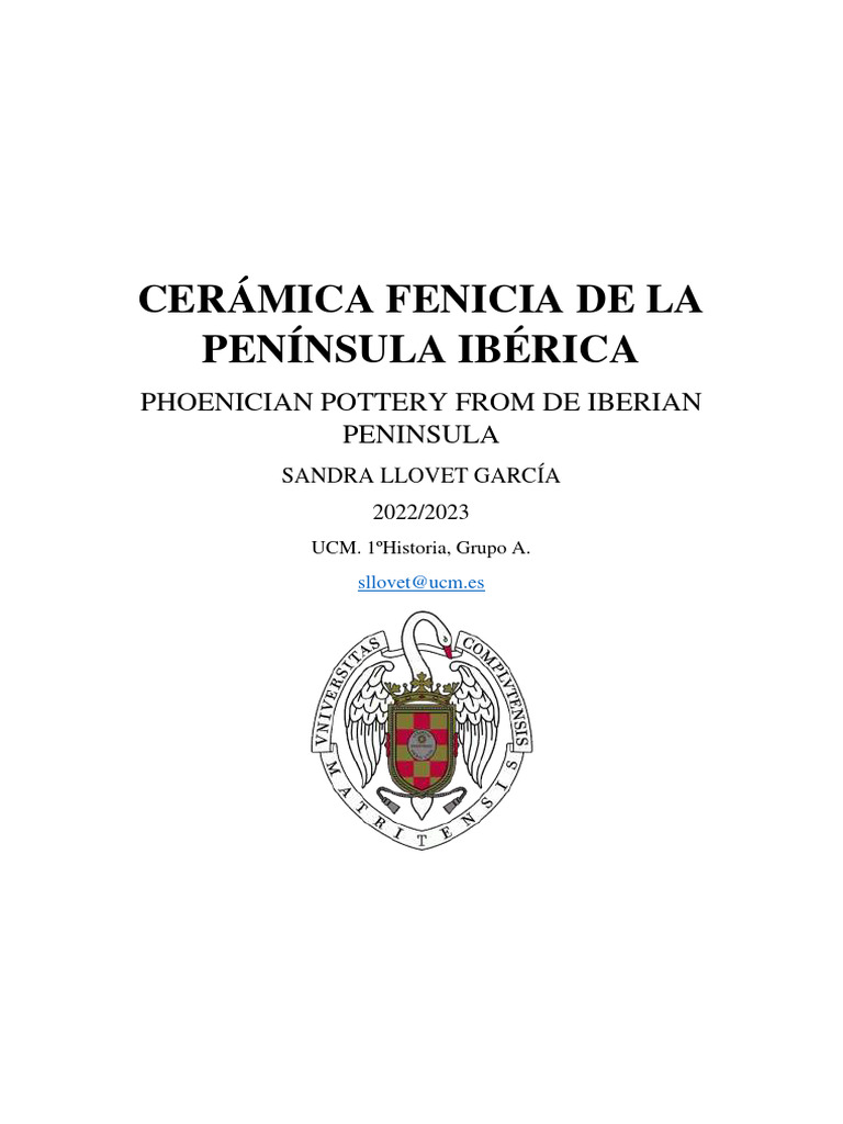 Cerámica Fenicia en la Península Ibérica | PDF | Cerámica