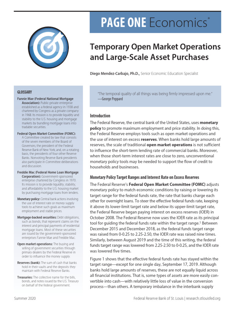 Temporary Open Market Operations and Large Scale Asset Purchases - SE ...