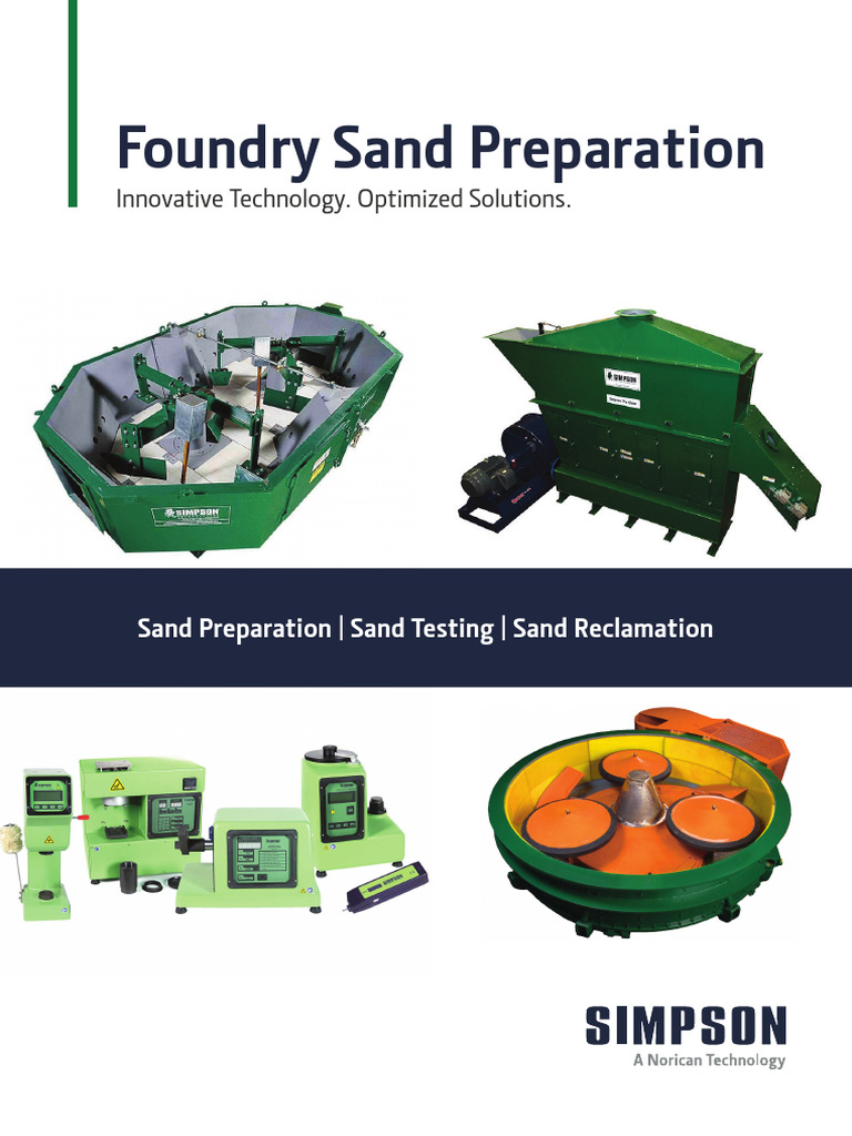 Simpson Sand Preparation Brochure - Metric | PDF | Foundry | Automation