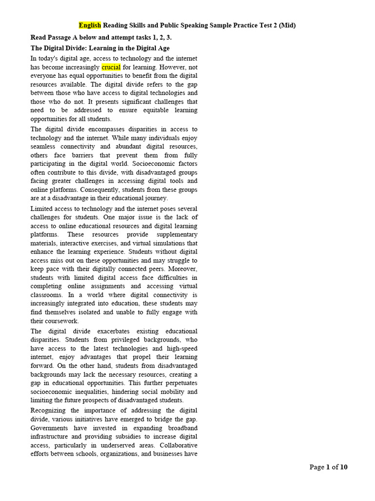 Eng. Reading Sample Practice Test 2 (Mid) | PDF | Pottery | Social Media