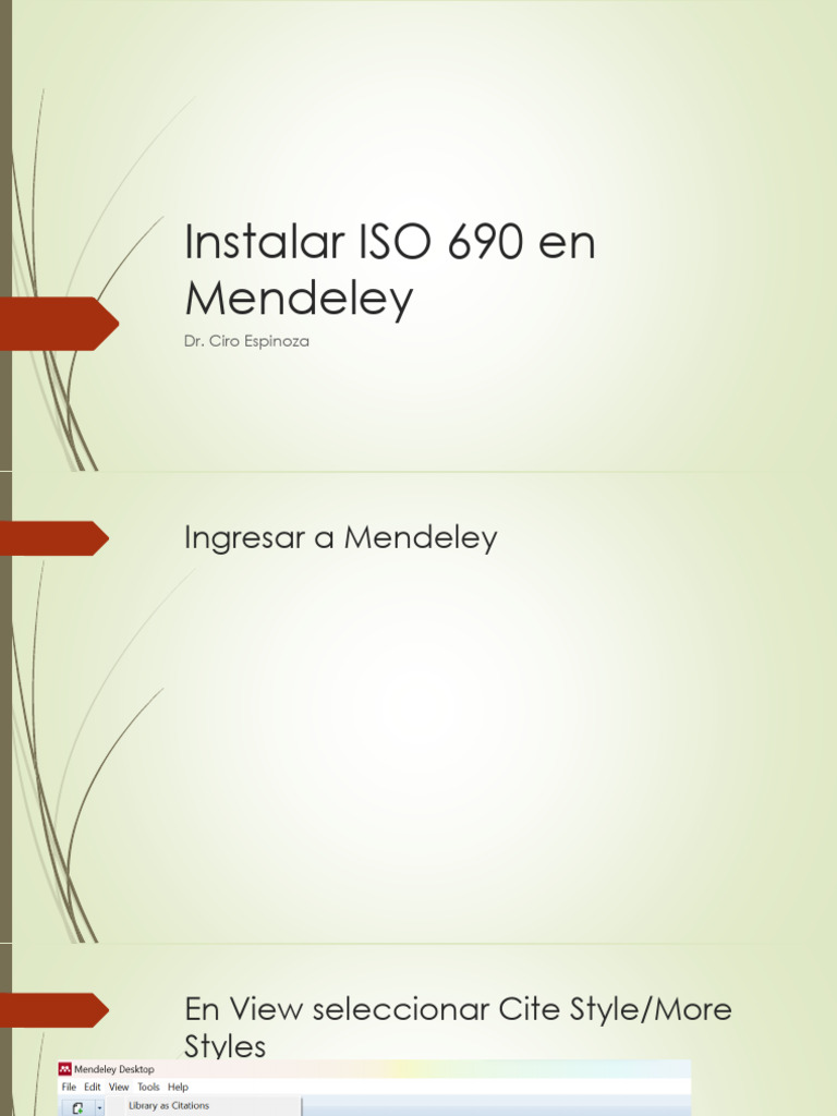 Instalar ISO 690 en Mendeley | PDF