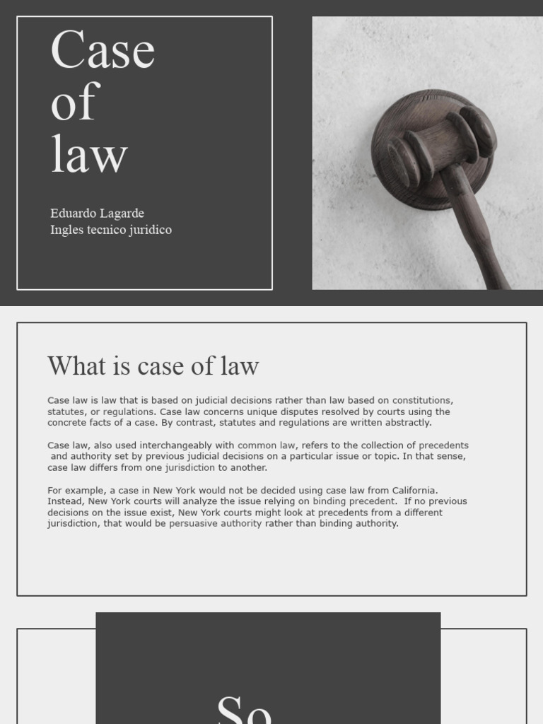 Case of Law | PDF | Case Law | Precedent