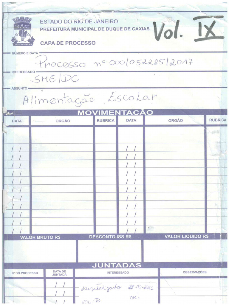 Processo N° 52285.2017 - Licitatório - Preparo e Distribuição de ...