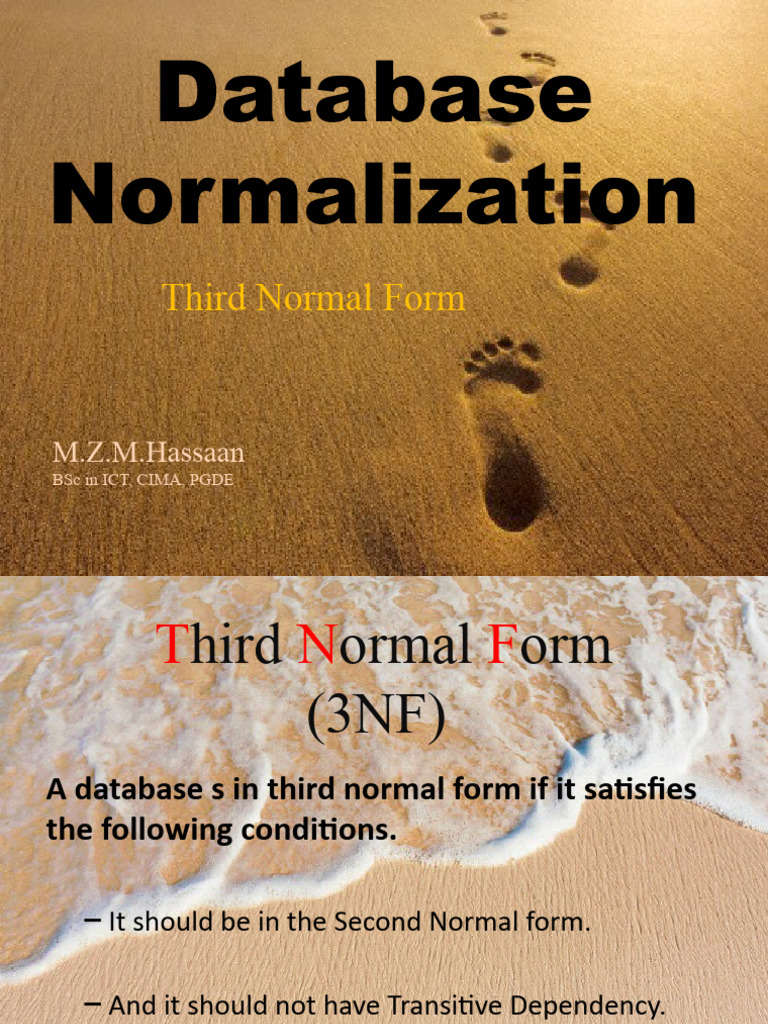 Database Normalization: Third Normal Form | PDF | Information ...