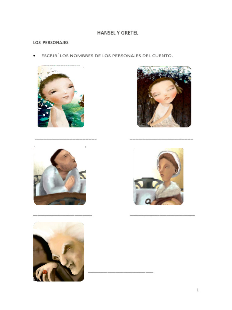 Hansel y Gretel Alfabetizadores Anexo | PDF | Hansel y Gretel