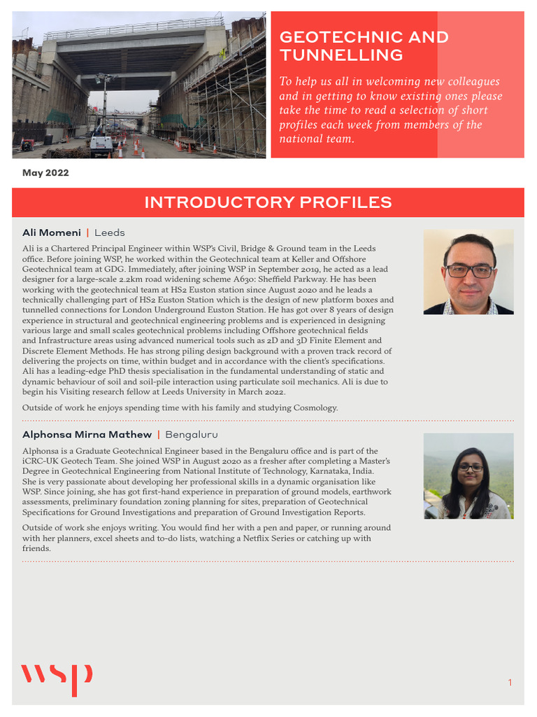 Geotechnic and Tunnelling Team Introduction May 2022 | PDF ... Geotechnic and Tunnelling Team Introduction May 2022 | PDF ...