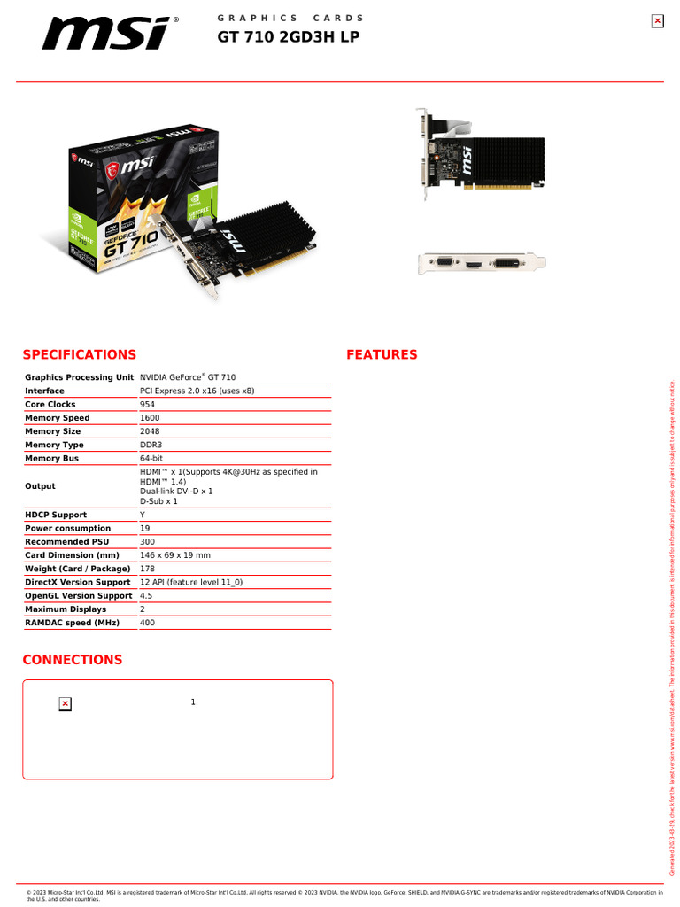 TG NvideaGeForce GT-710 2Gb | PDF