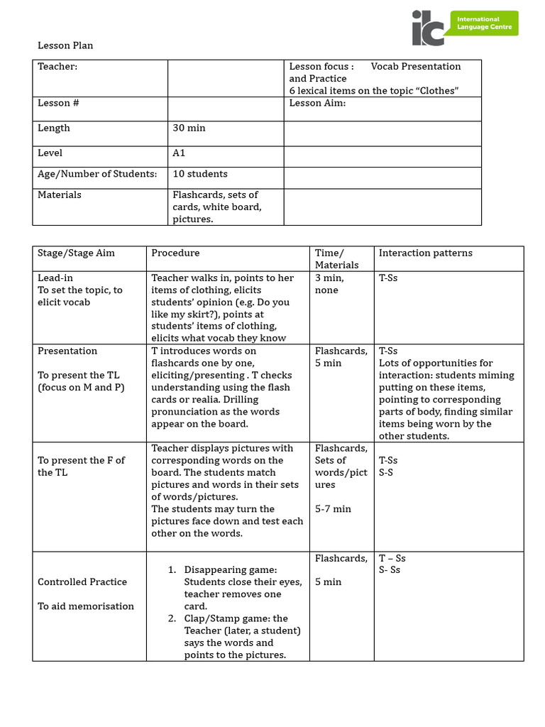 Sample Lesson Plan | PDF | Cognition | Learning