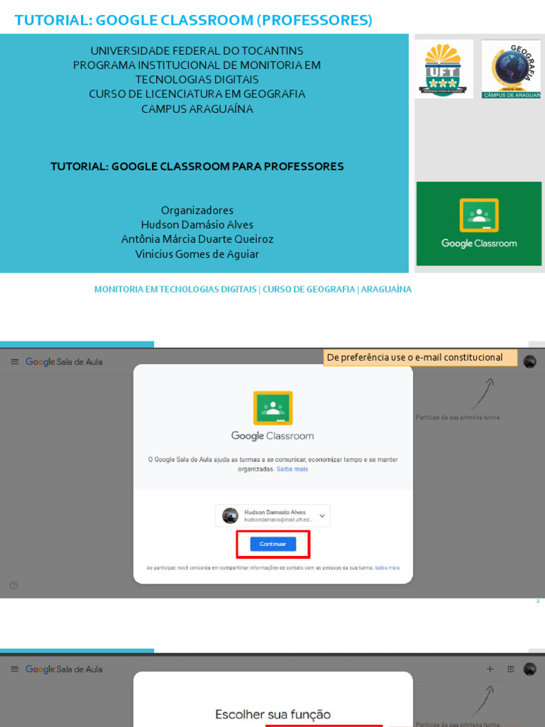 EDICAO - Tutorial Google Classroom | Download grátis PDF | YouTube | Informática