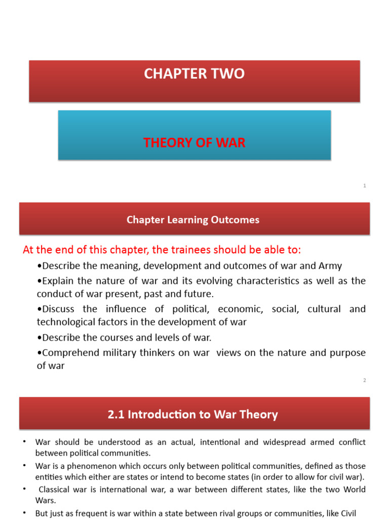 Chapter Two | PDF | Law Of War | Just War Theory