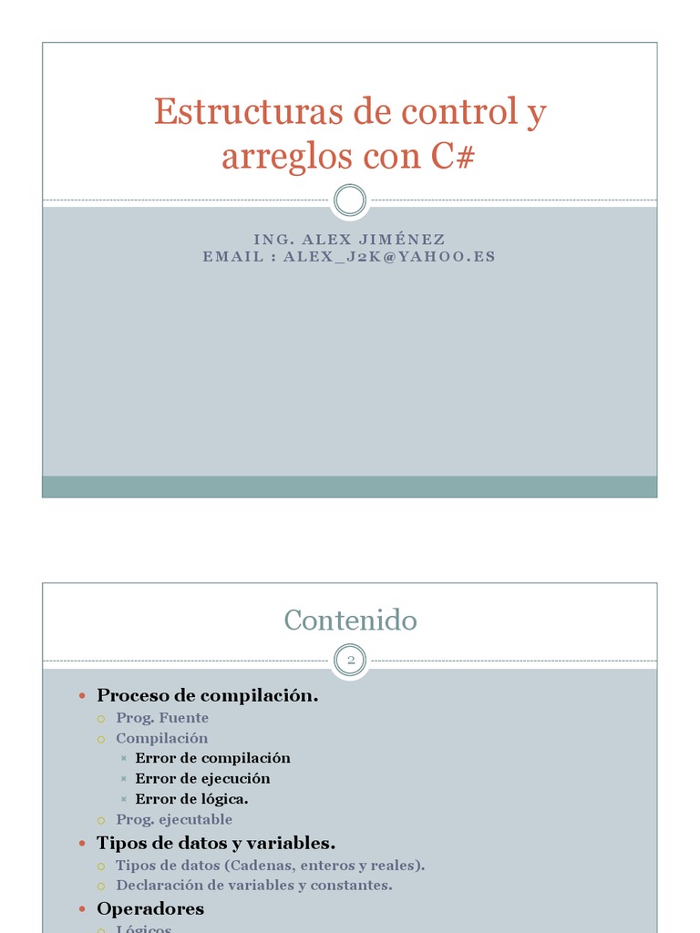 Estructuras De Control Con C Sharp Pdf C Sharp Lenguaje De Programación Flujo De Control