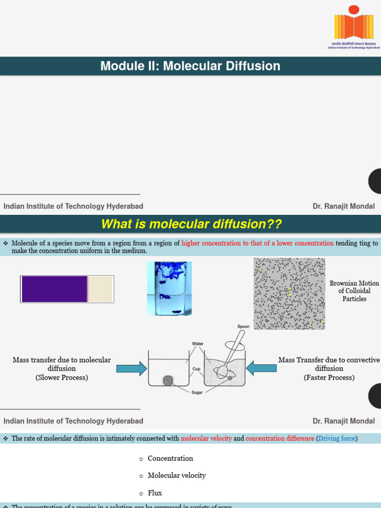 Module Ii | PDF | Diffusion | Gases