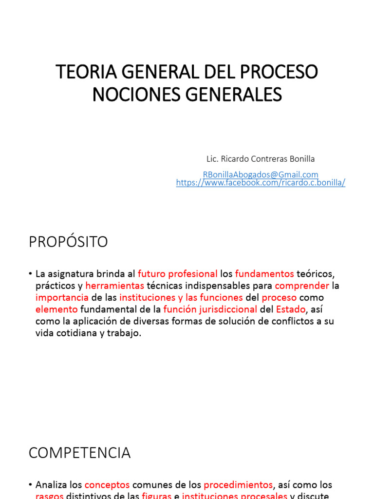 Teoria General Del Proceso | PDF | Jurisdicción | Ley procesal