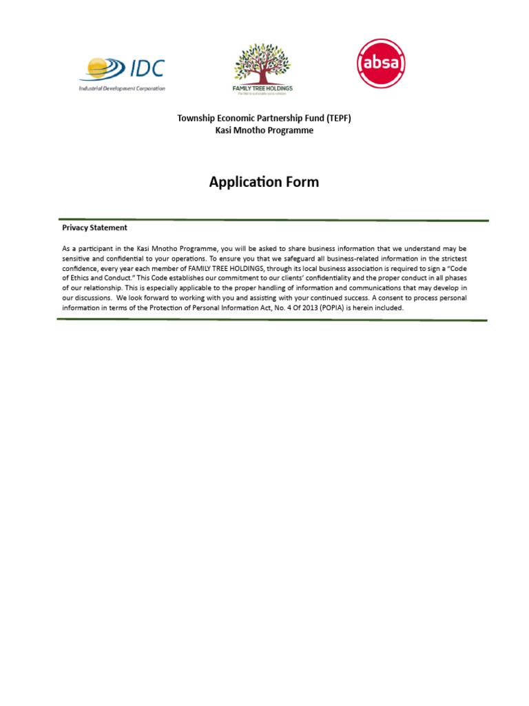 Application For Funding Form | PDF | Balance Sheet | Banks