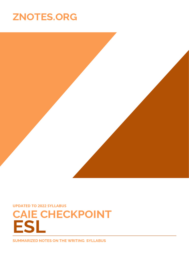 Writing Tips for CAIE Checkpoint ESL | PDF | Question | Essays
