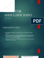 Shoulder - Special Test | PDF | Anatomical Terms Of Motion | Shoulder