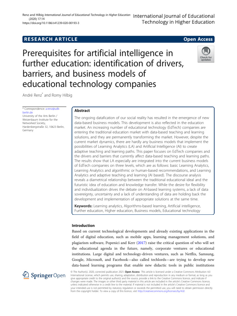 06 - Ed Tech 5 - Business Model | PDF | Educational Technology | Artificial Intelligence