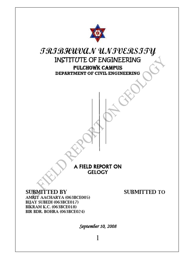 Final Report of Geology | PDF | Landslide | Rock (Geology)
