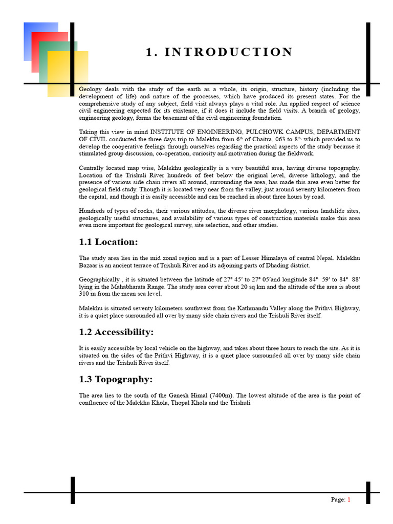 Malekhu Tour | PDF | Fault (Geology) | Rock (Geology)