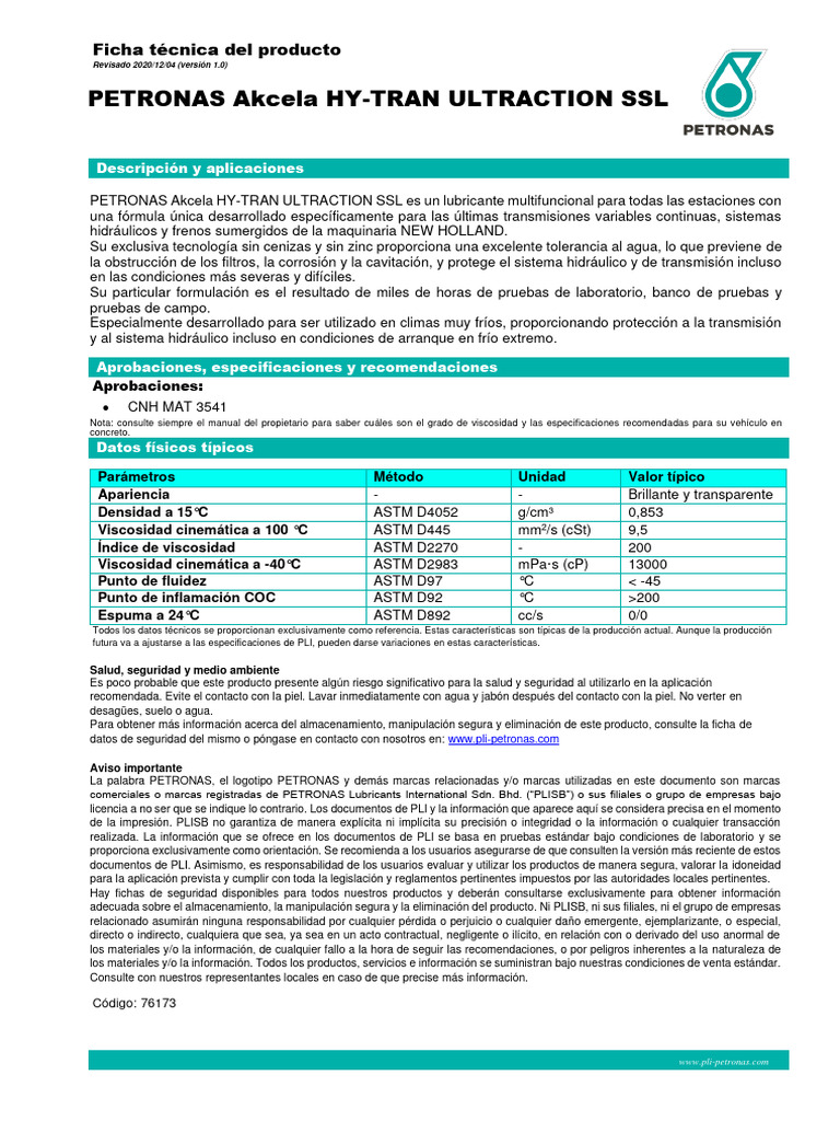 Akcela HY-TRAN ULTRATION | PDF