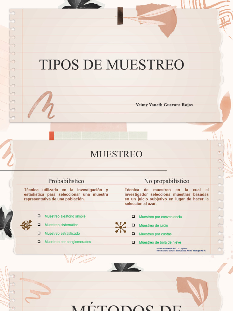Tipos de Muestreo | PDF | Muestreo (Estadísticas) | Método científico
