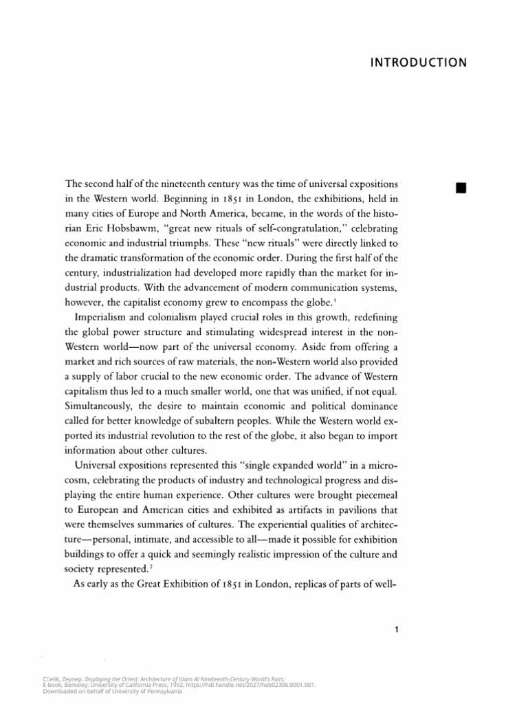Zeynep Celik Introducion + Notes | PDF | Art
