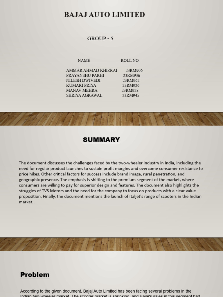 Bajaj Case Study | PDF | Motorcycle | Economies