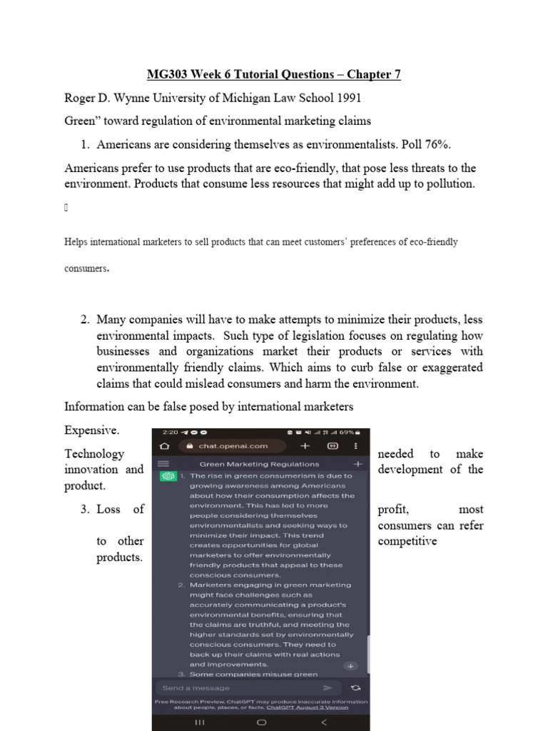MG303 Week 6 Tutorial Questions Chapter 7. 2023, Semester 2. | PDF ...