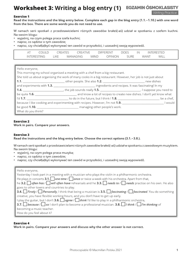 Writing Practice Worksheet 3 Wersja Edytowalna | PDF