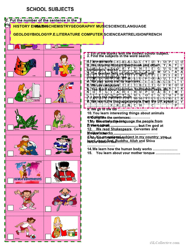 School Subjects | PDF | Foreign Language Studies