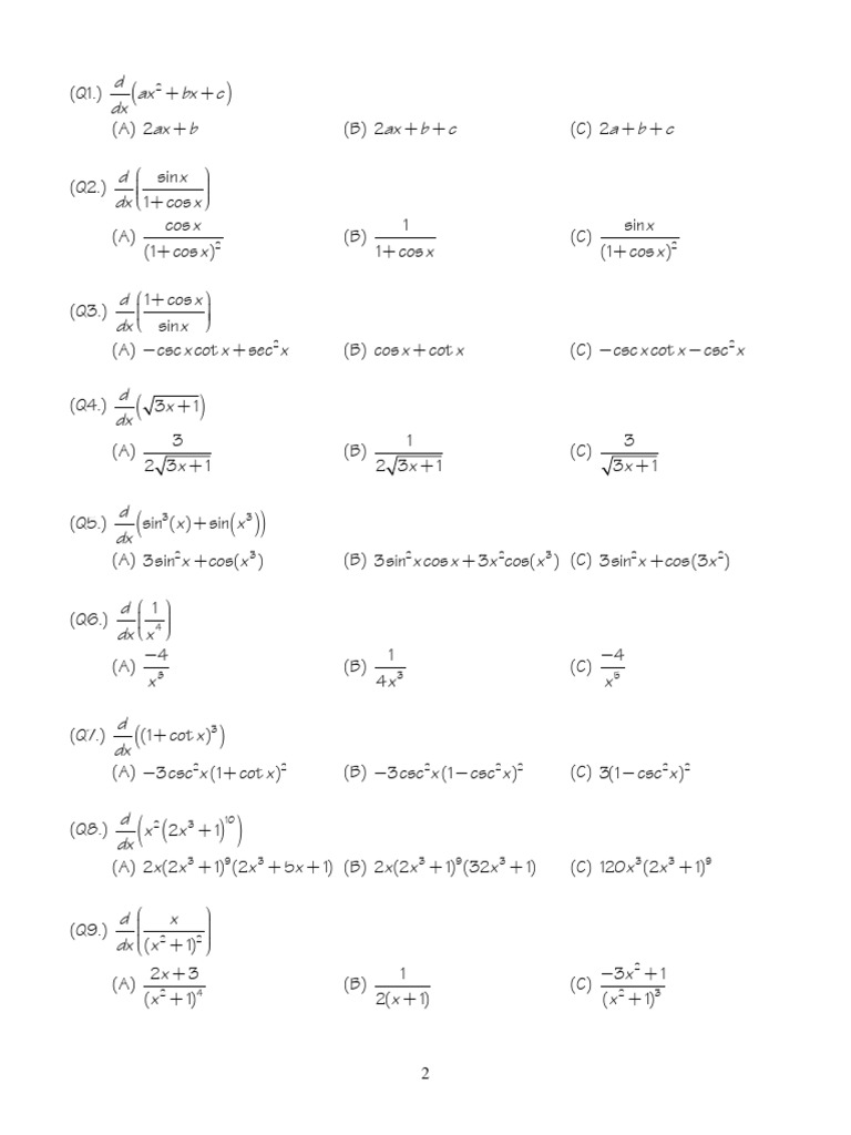 100 Derivatives | PDF