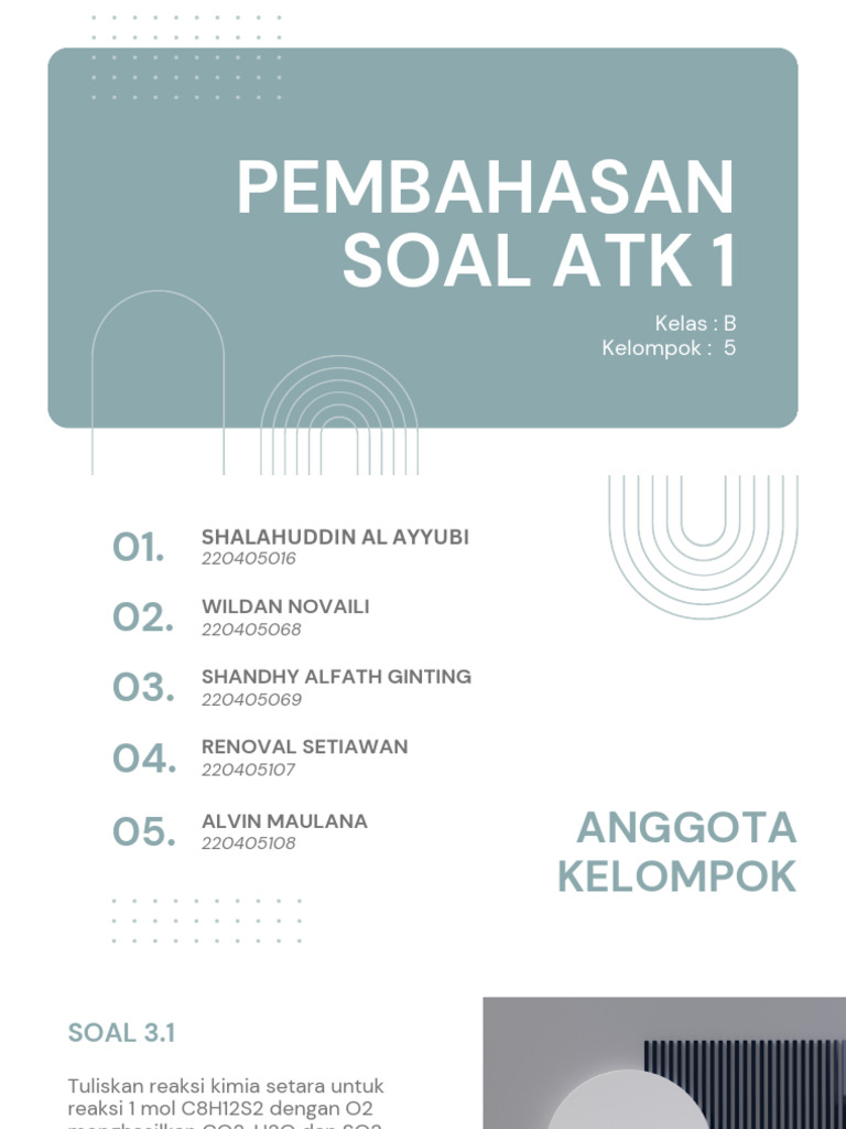 Kelompok 5 - Tugas ATK 1 | PDF | Sains & Matematika