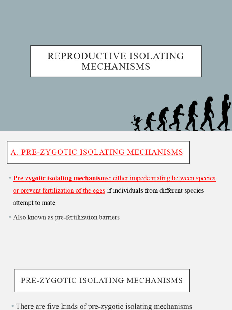 Reproductive Isolating Mechanisms SBI3U 2023 | PDF