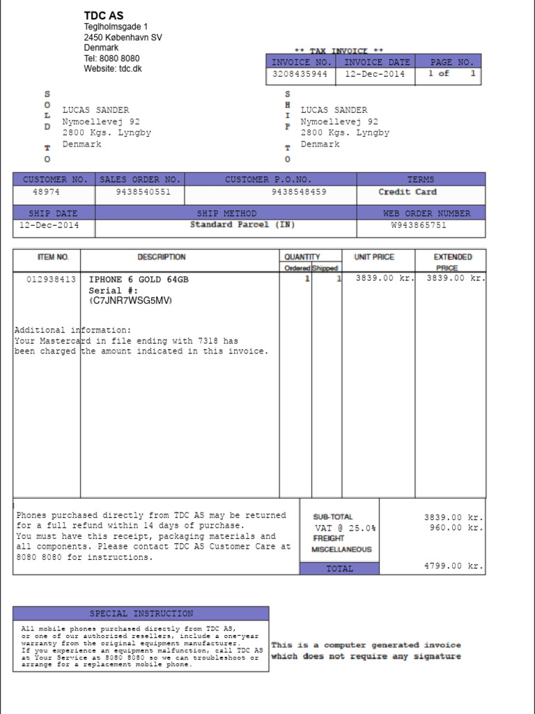 TDC As | PDF | Receipt | Business