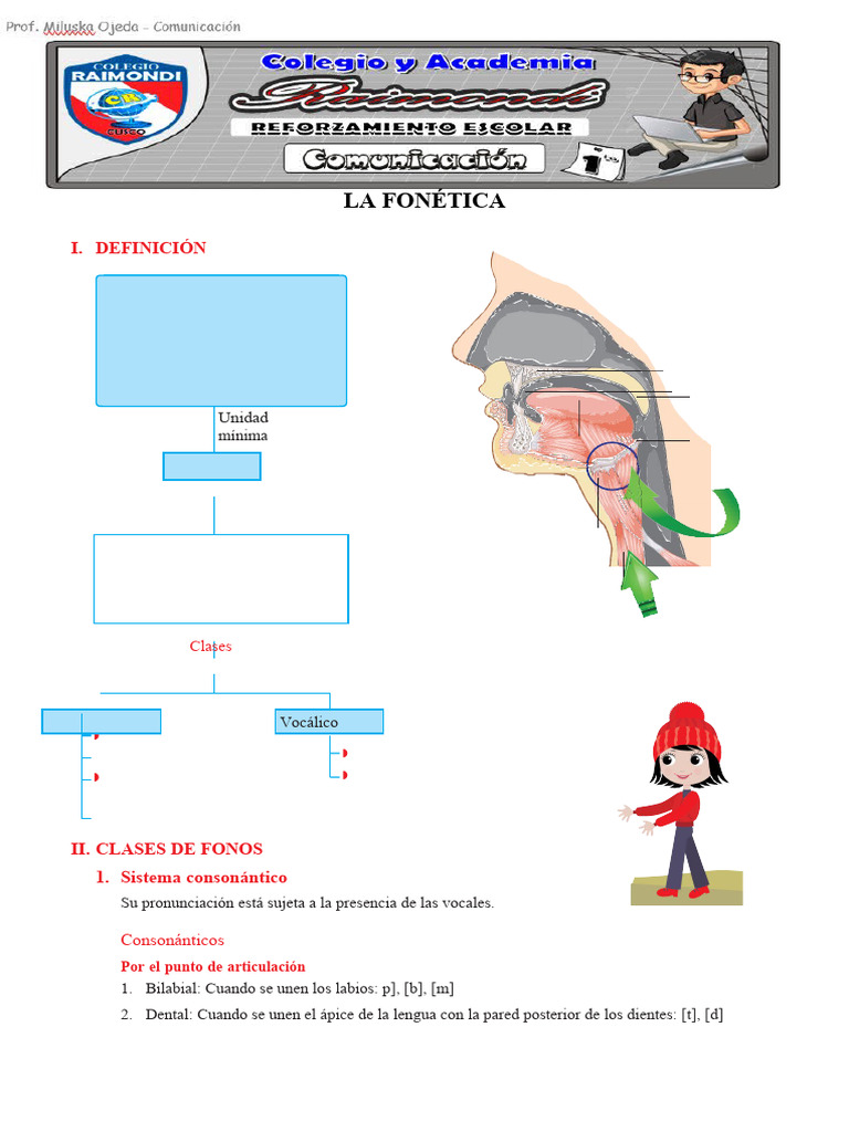 3 La Fon Tica para Primer Grado de Secundaria | Descargar gratis PDF | Fonética | Lingüística