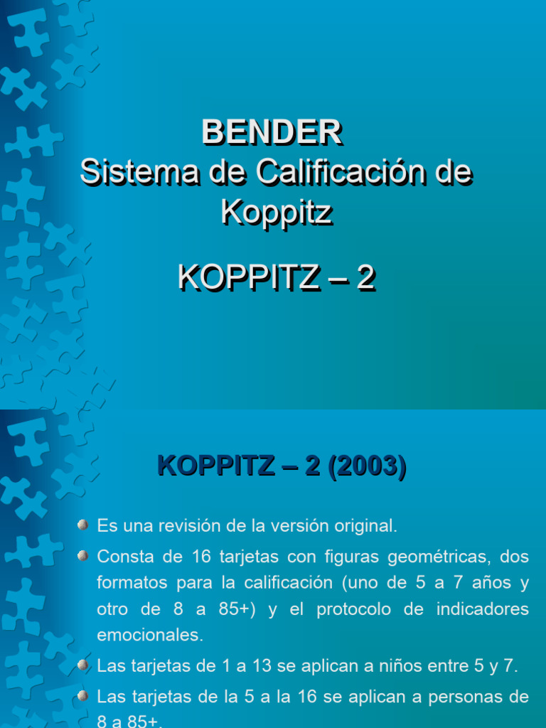 Bender Koppitz 2 | PDF