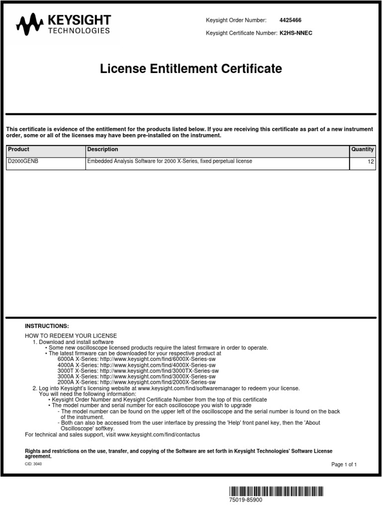 Keysight License Entitlement Guide | PDF | Technology & Engineering