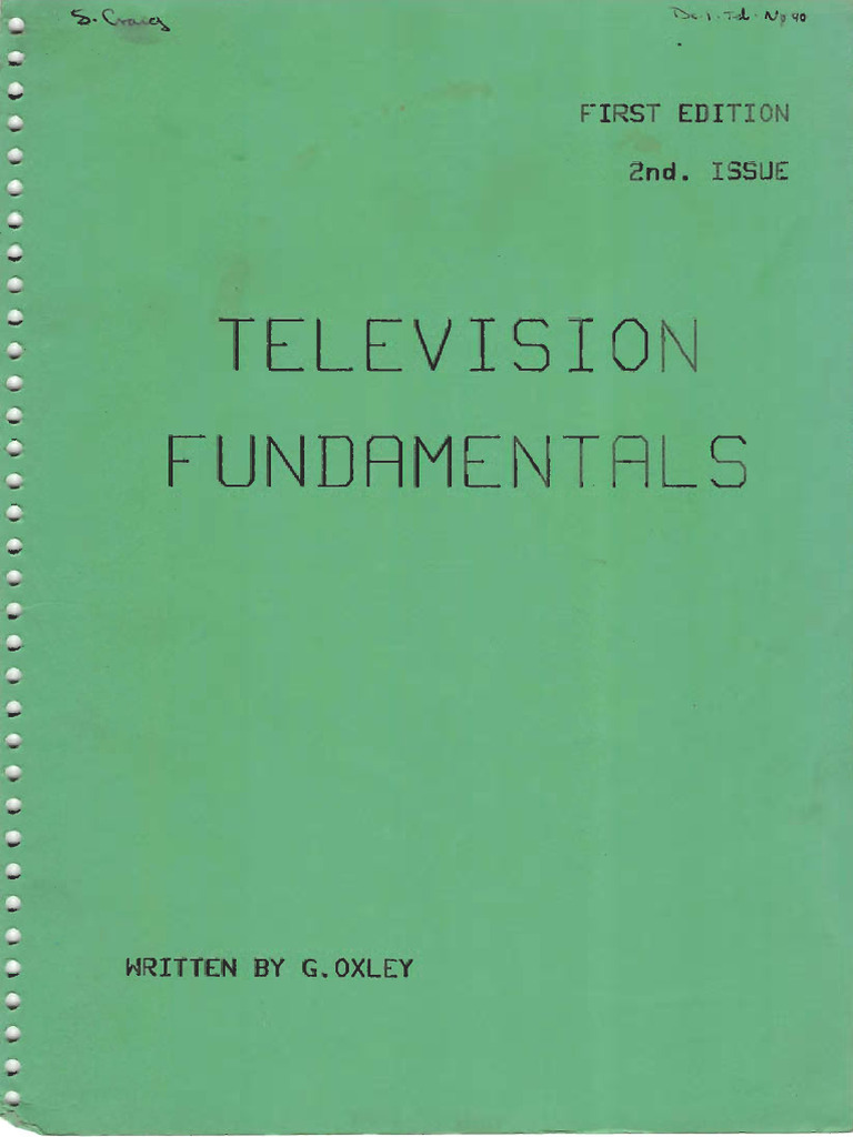 Television Fundamentals - ETD Training Book - G. Oxley | PDF