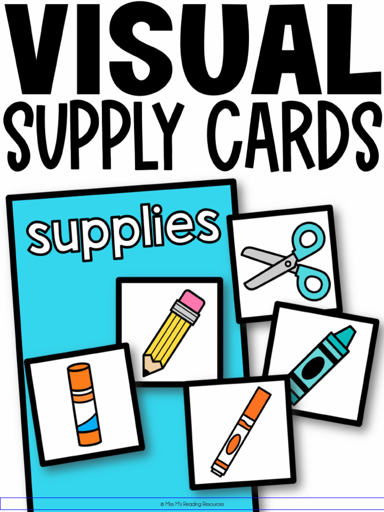 ClassroomManagementVisualSuppliesCardsFREEBIESuppliesNeededDirections 1 ...