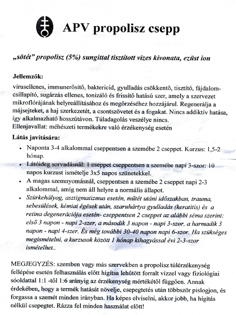 APV Propolisz Csepp 1 | PDF