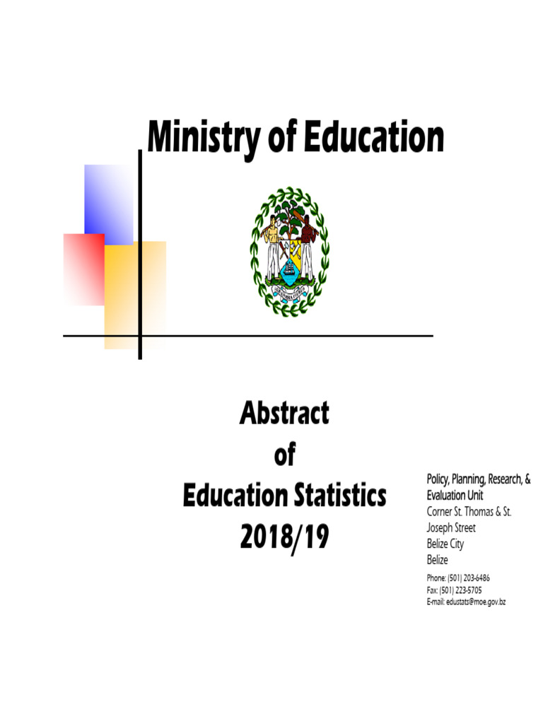 Abstract of Education Statistics 2018 2019 | PDF | Vocational Education | Teachers