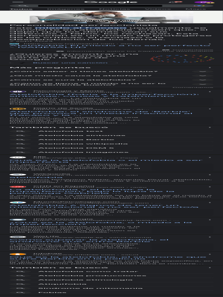 Atelofobia: Miedo a la Imperfección | PDF | Fobia | Temor
