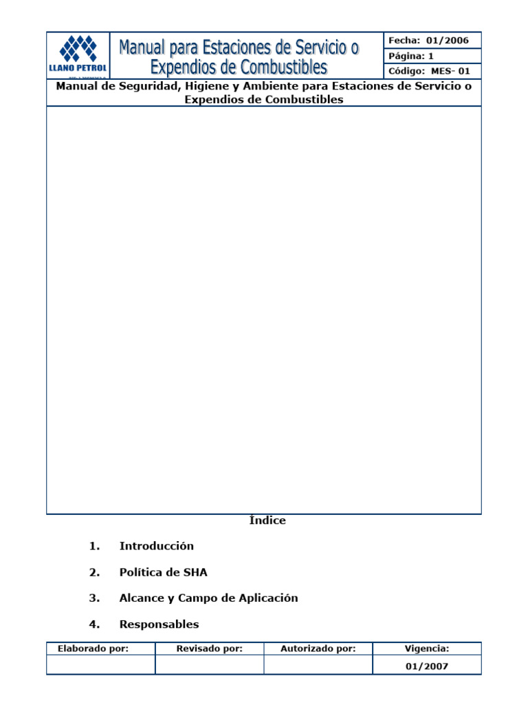 Manual De La Estacion De Servicio Final Pdf Contaminación