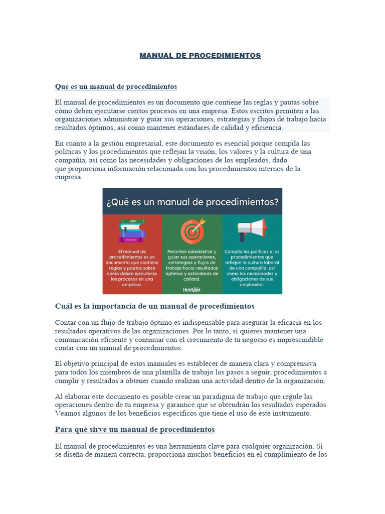 Manual de Procedimientos | PDF | Business | Calidad (comercial)