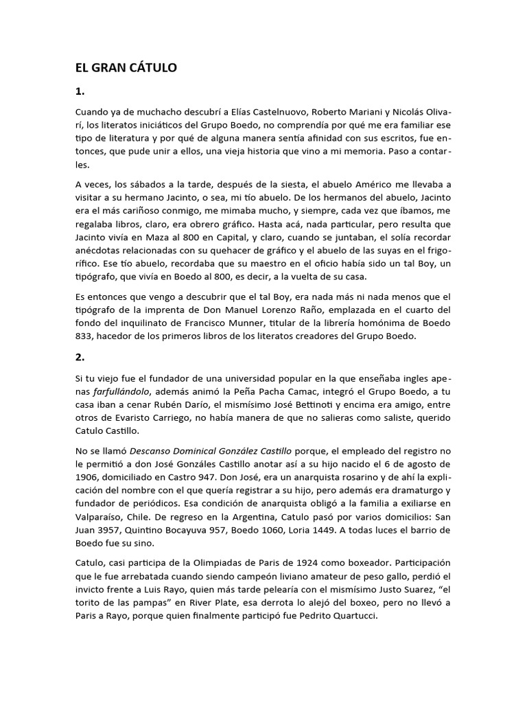 Biografía de Cátulo Castillo | PDF | Estilos de musica argentina ...
