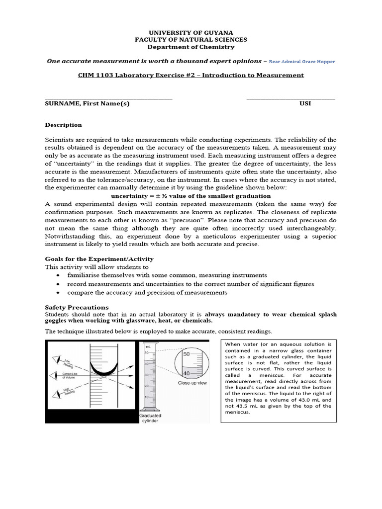 LAB#2 - Introduction To Measurement Online | PDF | Accuracy And Precision | Significant Figures