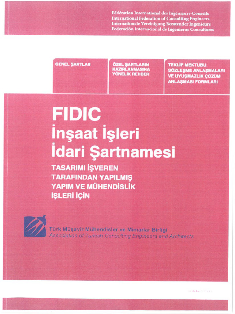 FIDIC - Red Book - Kırmızı Kitap | PDF