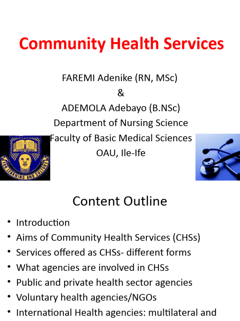Overview of Community Health Services | PDF | Social Science | Lifestyle