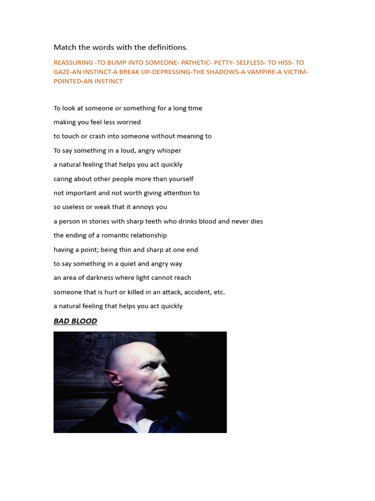 Bad Blood Short Story | PDF | Vampires