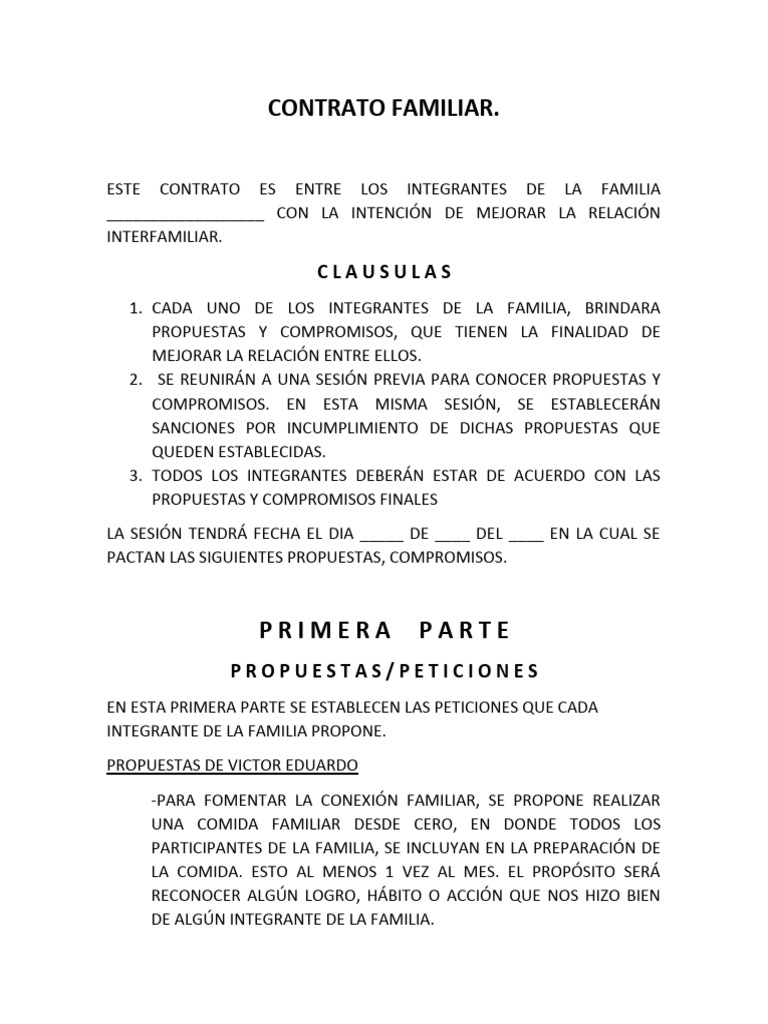 Contrato Familiar | PDF
